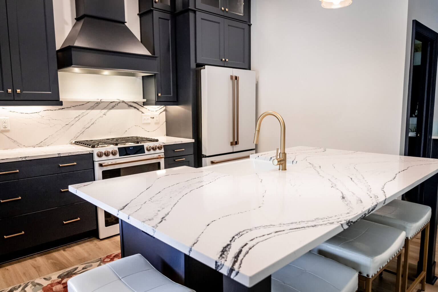 Quartz Countertops: A Pool House Kitchen - Absolute Stone Design