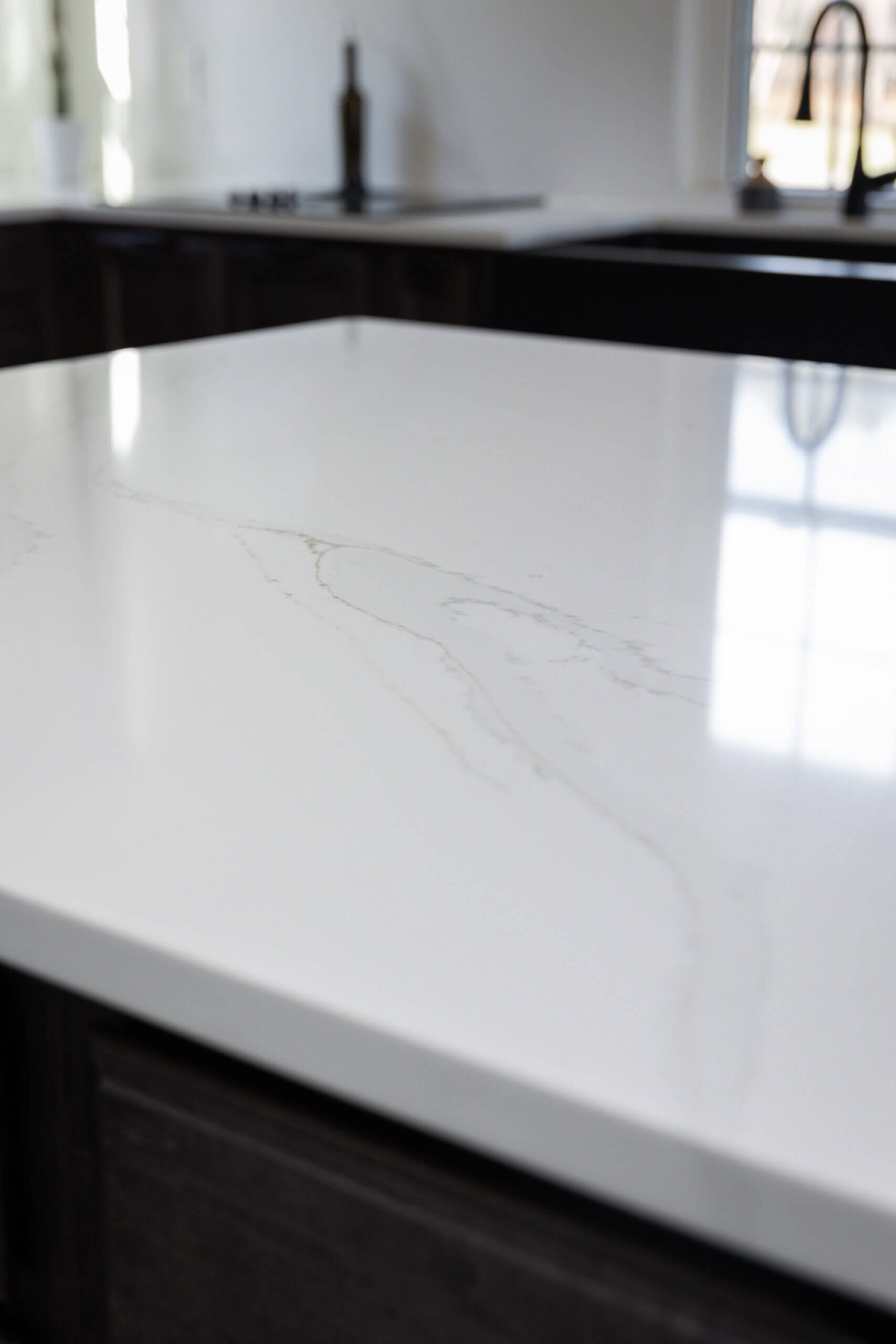 A Blue Kitchen with Quartz Countertops - Absolute Stone Design